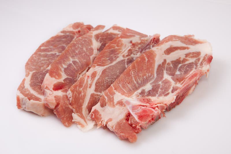 Middle rib chops of pork stock photo. Image of freshness - 49664992