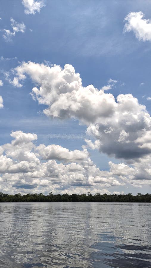 In the Middle of River with Cloud View Stock Photo - Image of middle ...