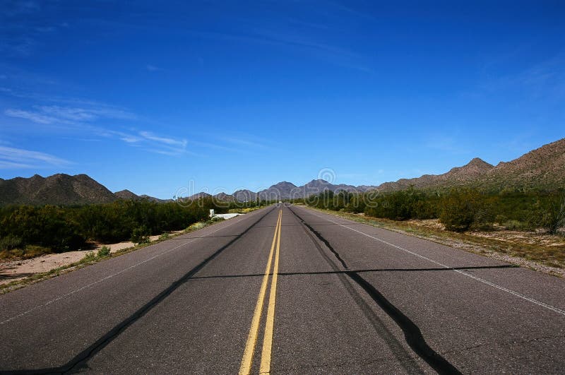 The Middle Road stock image. Image of lines, bush, mountains - 322209
