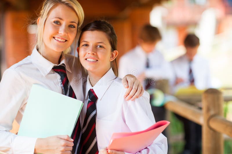 Middle school girls stock image. Image of formal, close - 27172871