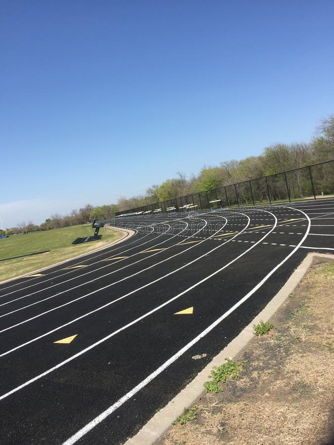 Middle School Ground Track Field Stock Photo - Image of public, running ...