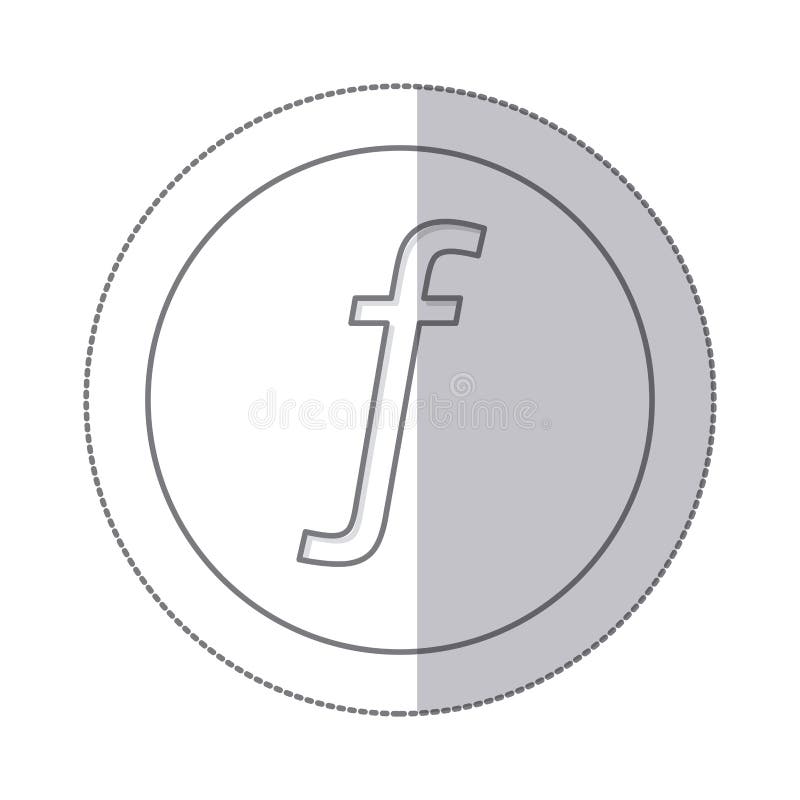 Middle Shadow Monochrome Circle with Currency Symbol of Dutch Stock ...