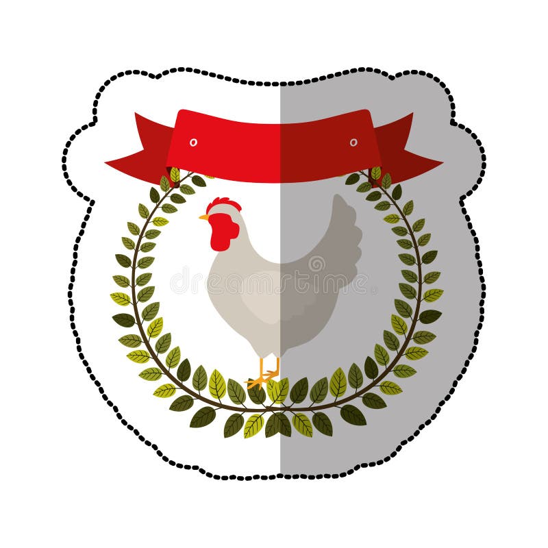 Middle Shadow Sticker Colorful with Olive Crown with Chicken Stock ...