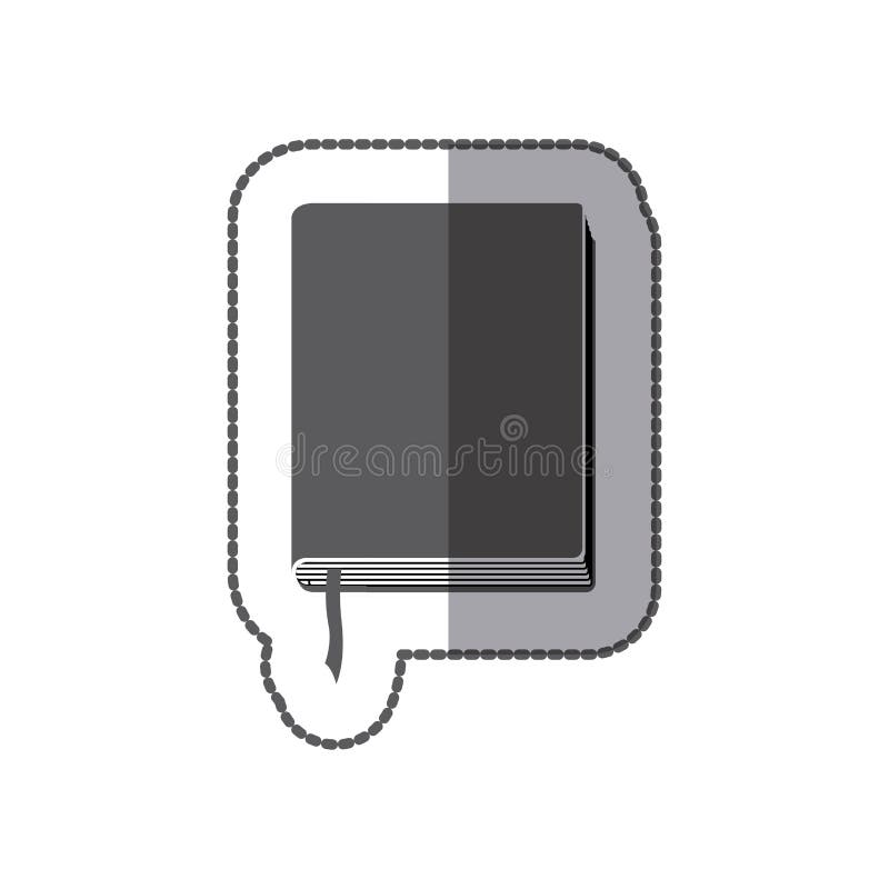 Middle Shadow Sticker Grayscale with Book with Ribbon Stock ...