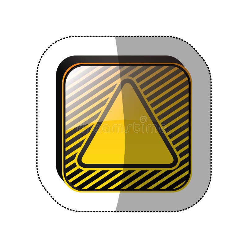Sticker Yellow Triangle Traffic Sign Stock Illustrations – 282 Sticker ...