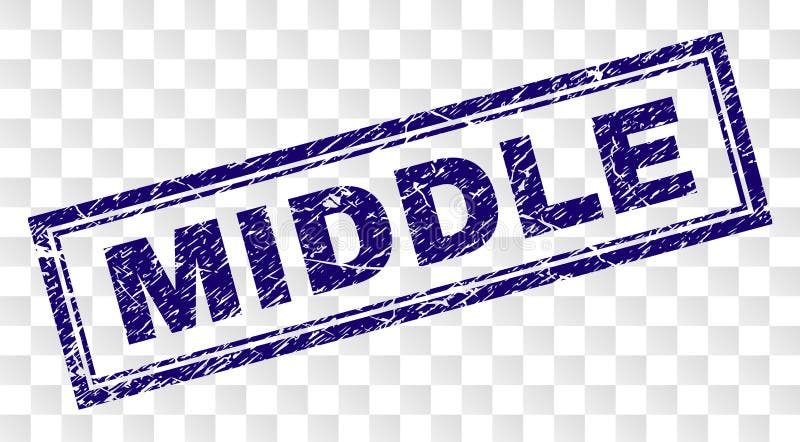 Grunge MIDDLE Rectangle Stamp Stock Vector - Illustration of aged, seal ...