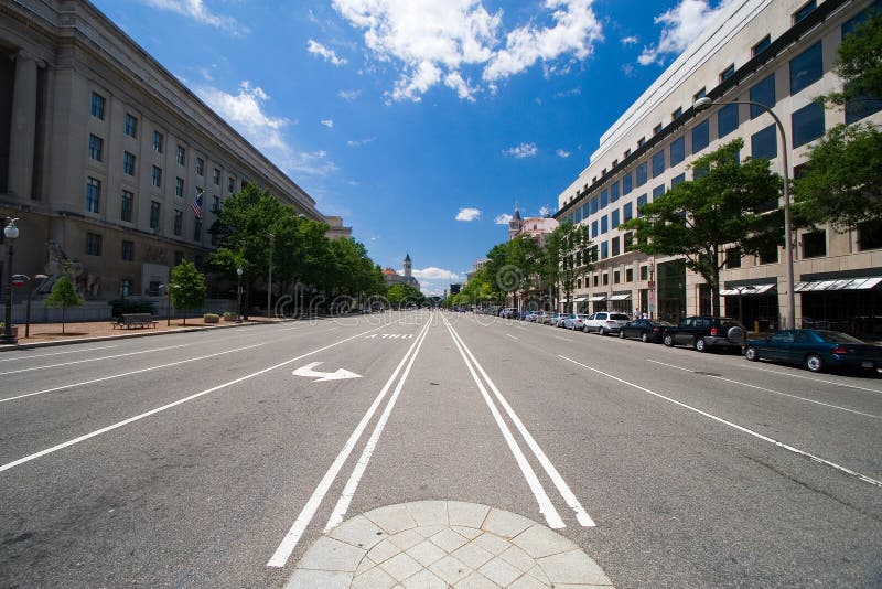 Middle street stock image. Image of curb, auto, marking - 3611329