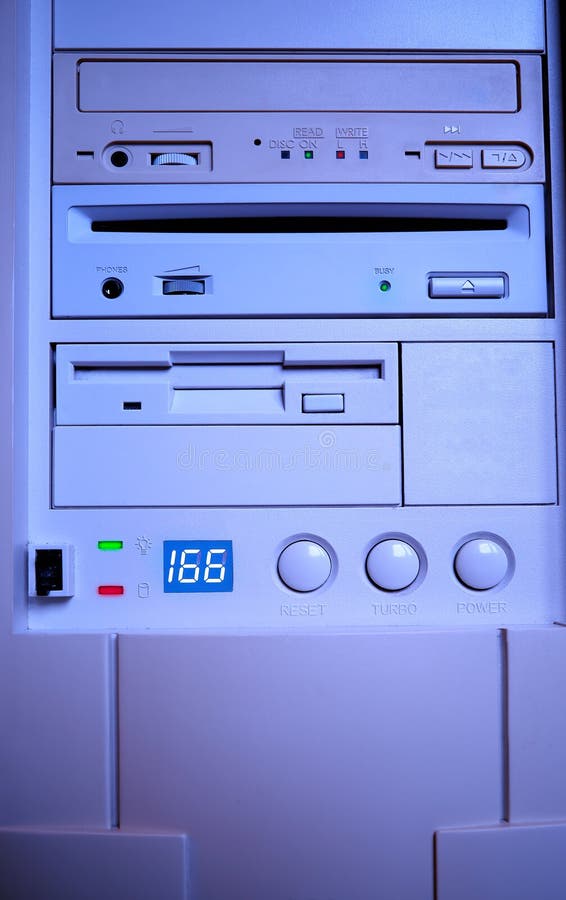 Middle Tower Vintage Computer Dvd Drives Background Stock Image - Image ...