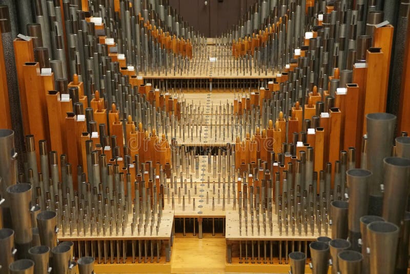 The Middle View of the Pipes Inside of an Organ Editorial Photo - Image ...