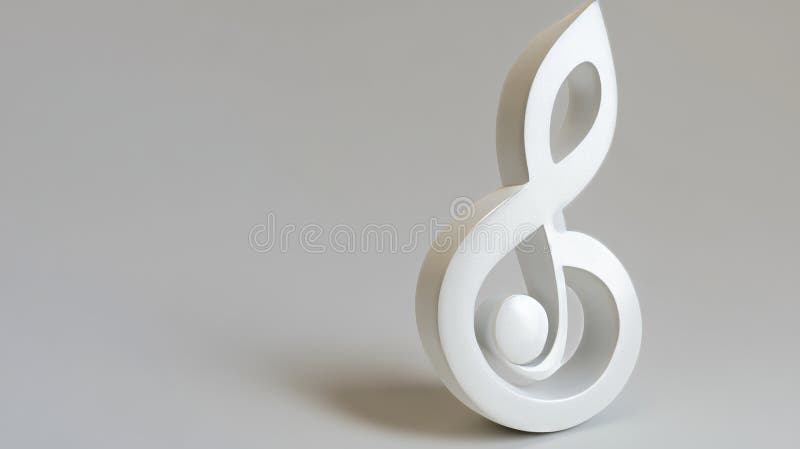 In the Middle of a White Background, a Single Musical Note Stands Out ...