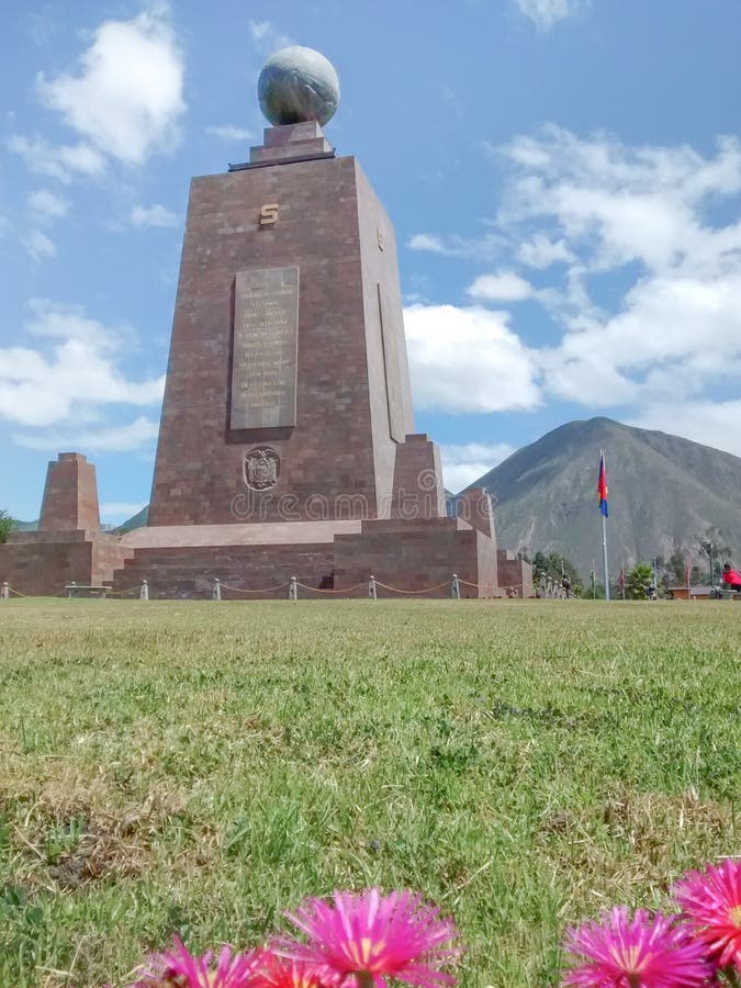 Middle of the World Monument in Quito Stock Photo - Image of line ...