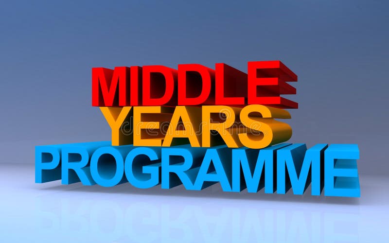 Middle Years Programme on Blue Stock Image - Image of curriculum ...