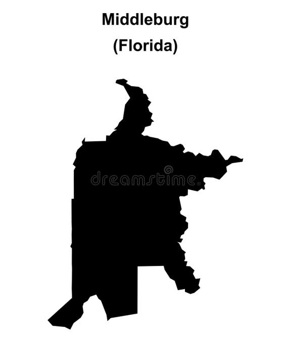 Middleburg outline map stock illustration. Illustration of outline ...
