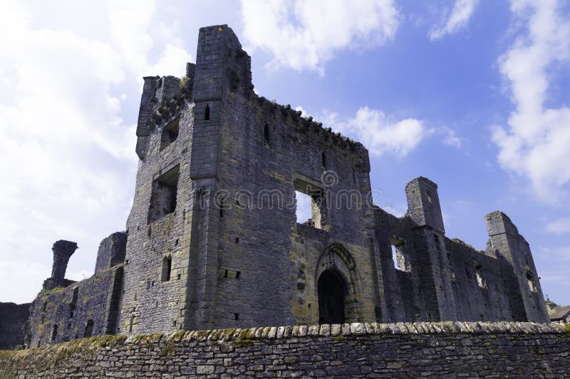 The Front of Middleham Castle, in July, 2024. Stock Photo - Image of ...