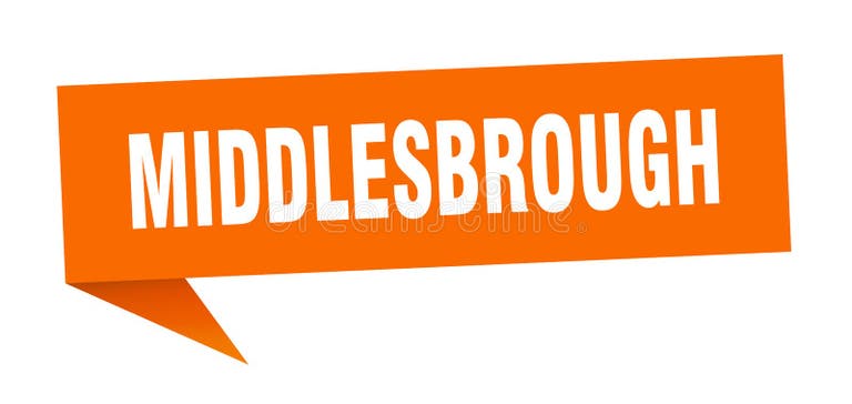 Middlesbrough Sticker. Middlesbrough Signpost Pointer Sign Stock Vector ...