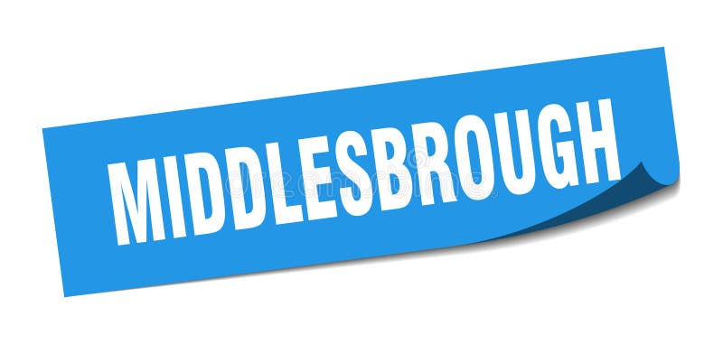 Middlesbrough Sticker. Middlesbrough Signpost Pointer Sign Stock Vector ...