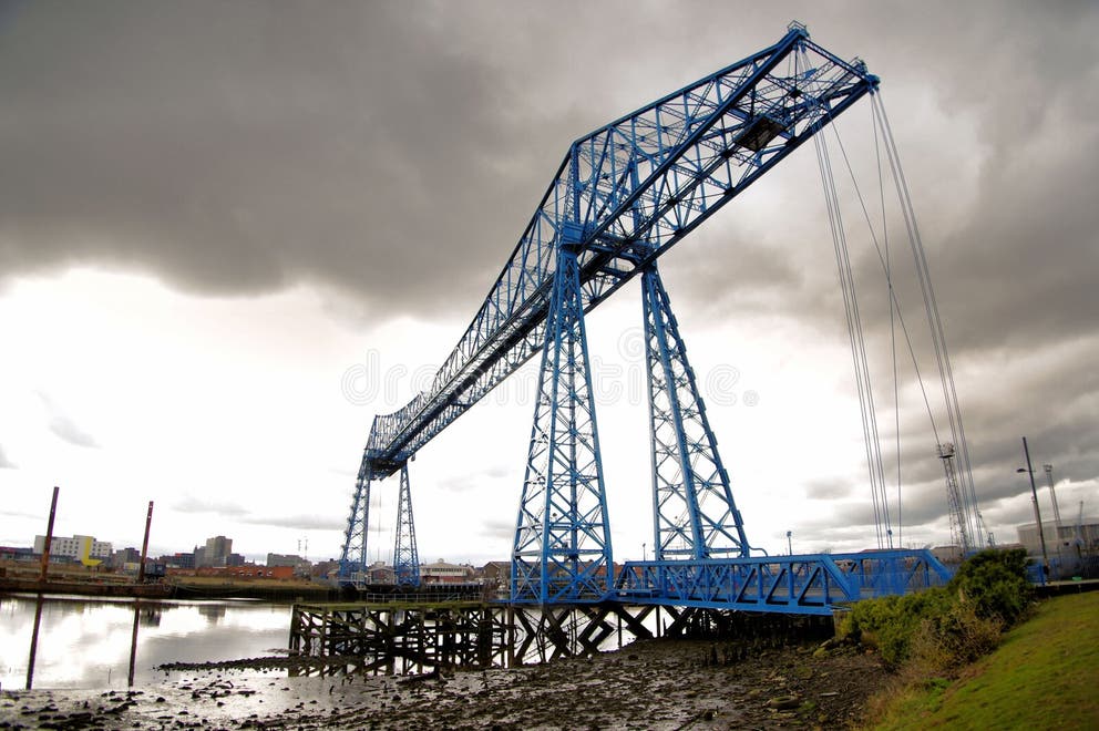 Middlesbrough Transporter Bridge Spanning the River Tees Stock Photo ...