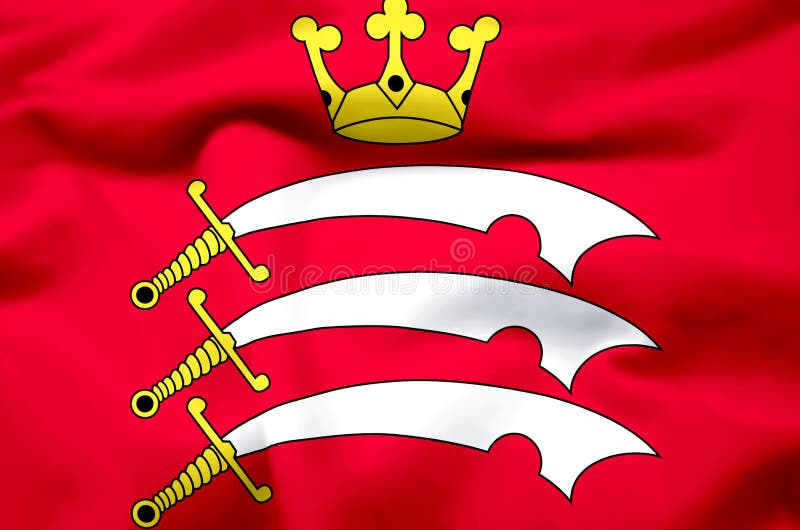 Middlesex Realistic Flag Illustration. Stock Illustration ...
