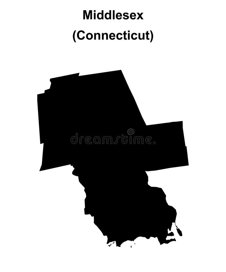 Middlesex outline map stock vector. Illustration of region - 357888156
