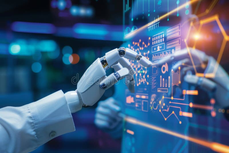 Middleware for Robotic Process Automation Stock Illustration - Illustration of applications ...