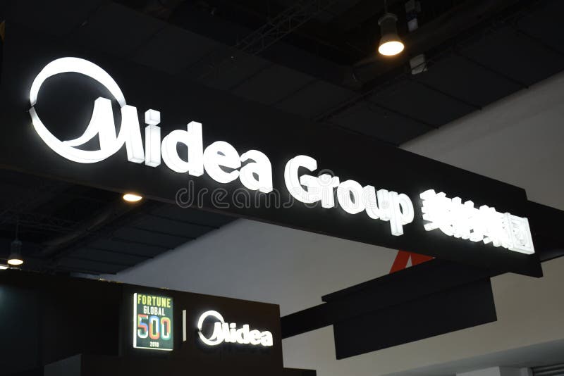 Midea Group logo editorial stock photo. Image of lighting - 113946123