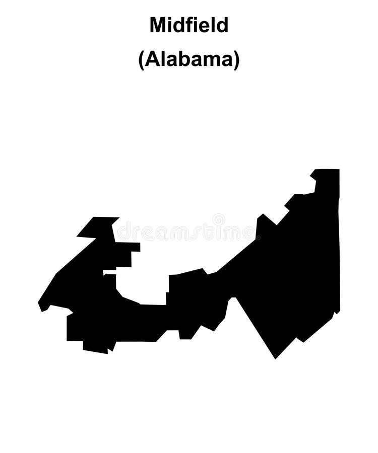 Midfield outline map stock illustration. Illustration of alabama ...