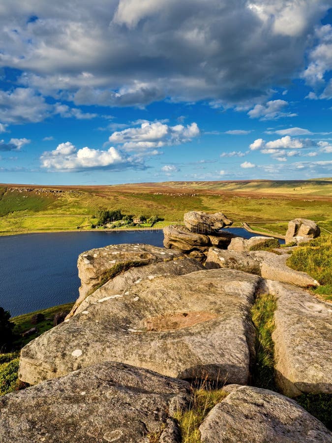 Widdop Reservoir and Moorland Stock Image - Image of landscape ...