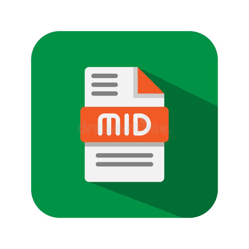 Midi Audio File Flat Icons, Format, File Type,document, Extension ...