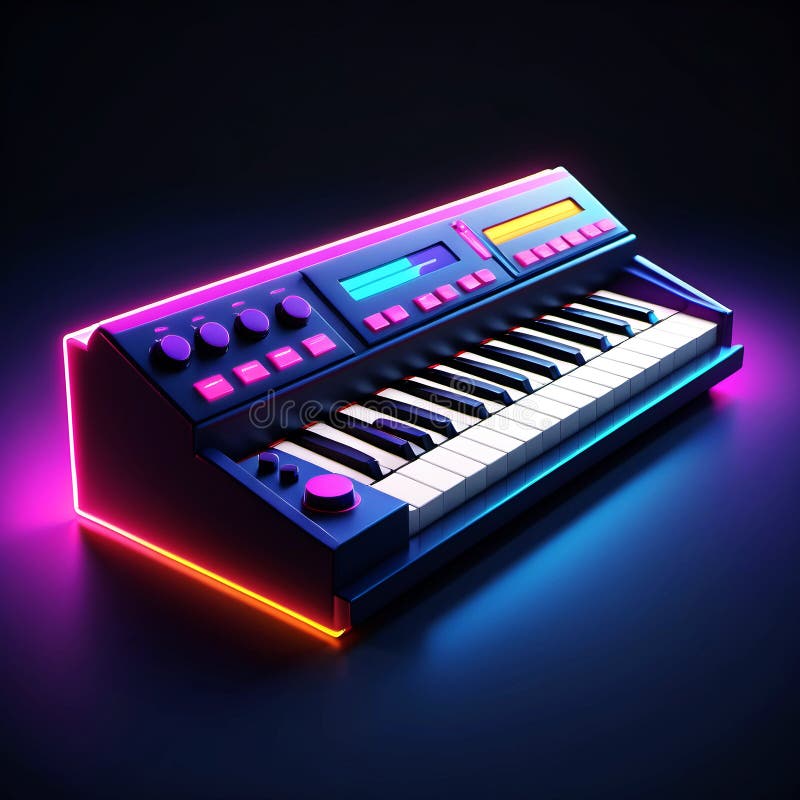 MIDI Keyboard Icon stock illustration. Illustration of device - 362343053
