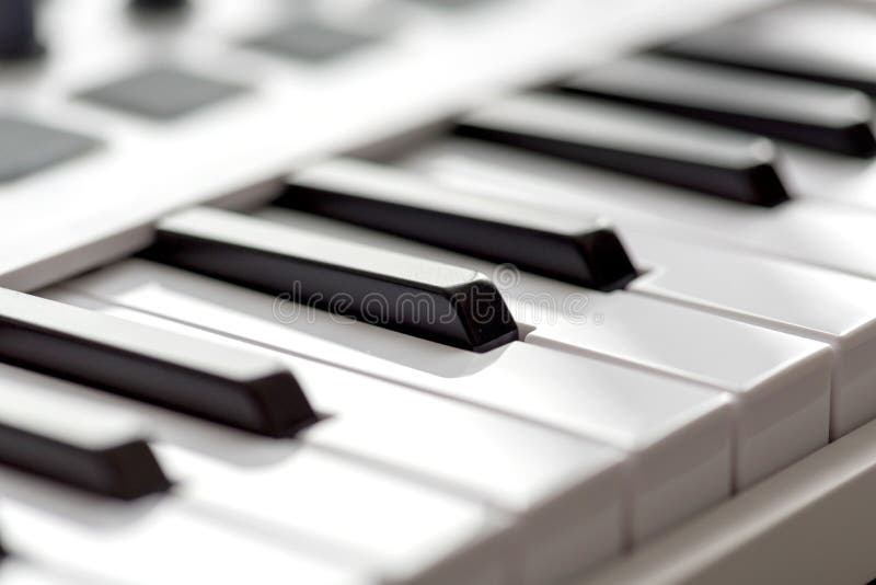 Midi Keyboard With Pads And Faders Stock Image Image Of Control