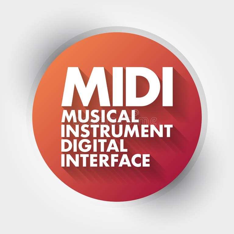 MIDI - Musical Instrument Digital Interface Acronym, Concept Background ...