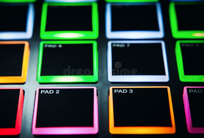 Midi Pads of Modern Controller Stock Photo - Image of equipment ...