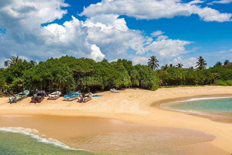 Midigama Beach in Sri Lanka Stock Image - Image of midigama, lagoon ...