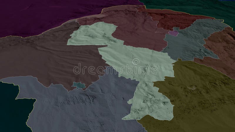 Midlands, Zimbabwe - Highlighted. Administrative Stock Illustration ...