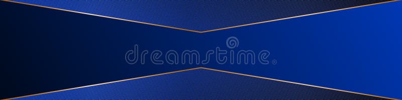 Midnight Blue Abstract Banner with Triangular Frames and Gold Lines ...