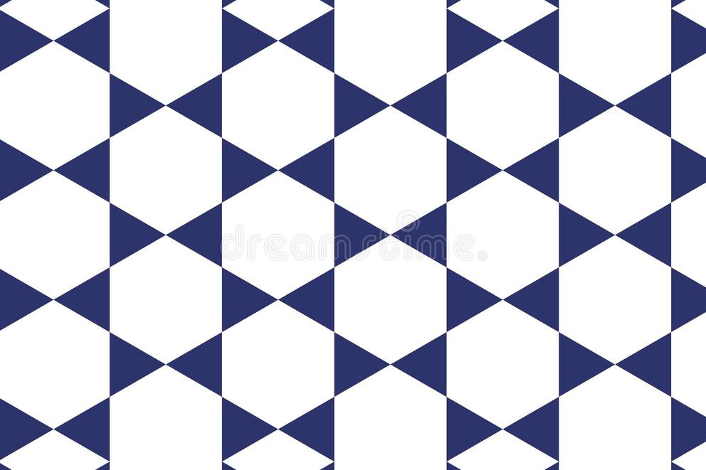 Midnight Blue Abstract Diamond Grid with Triangles, Geometric Symmetry ...