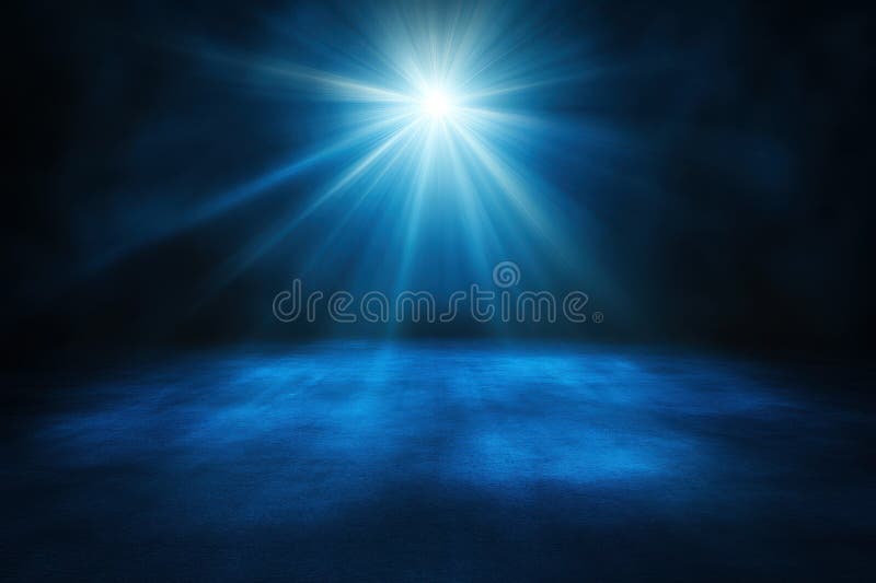 Midnight Blue Background Illuminated by a Cool Spotlight Shining from ...