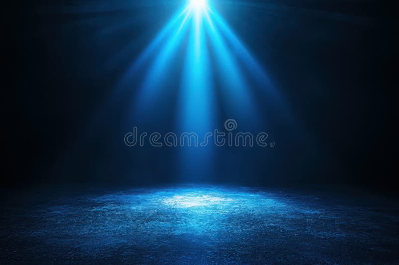 Midnight Blue Background Illuminated by a Cool Spotlight Shining from ...