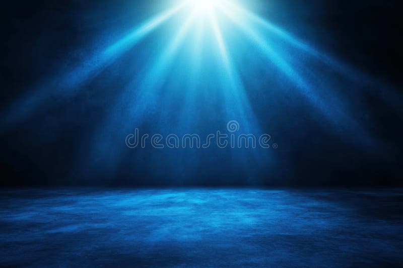 Midnight Blue Background Illuminated by a Cool Spotlight Shining from ...