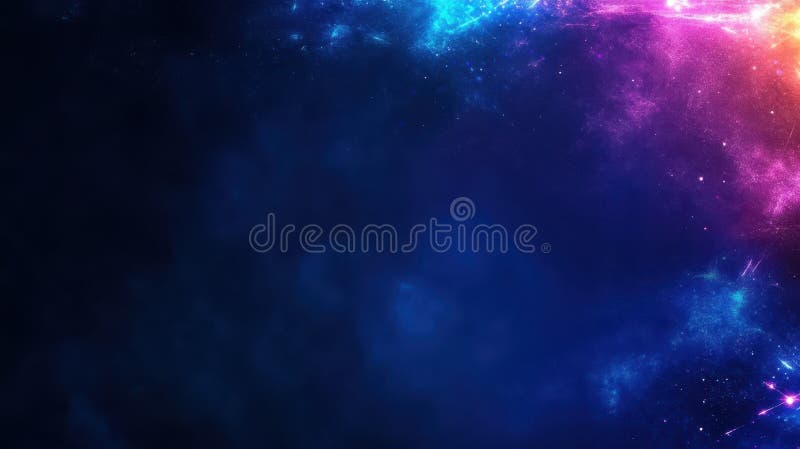 Midnight Blue and Deep Indigo Gradient with Vibrant Cosmic Elements ...