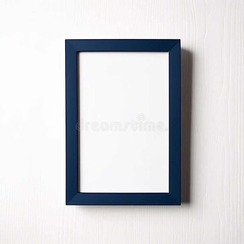 Midnight Blue 5x7 Picture Frame Blank Mockup on White Background Stock ...