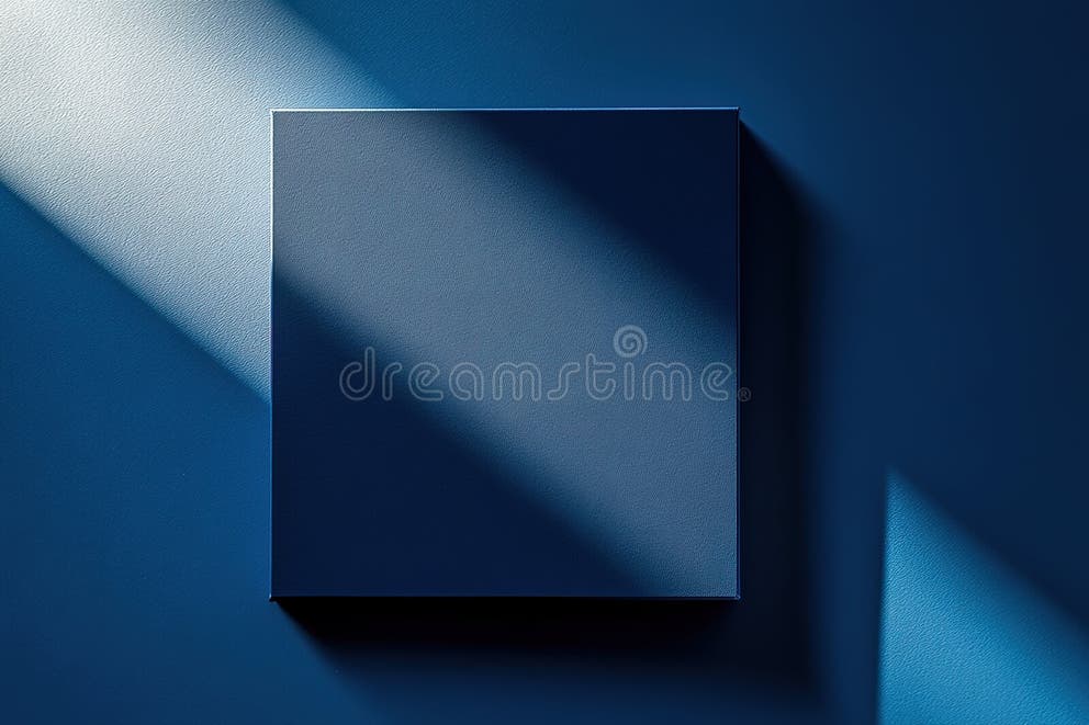 Midnight Blue Rectangle: Minimalist Gradient Background Design Element ...