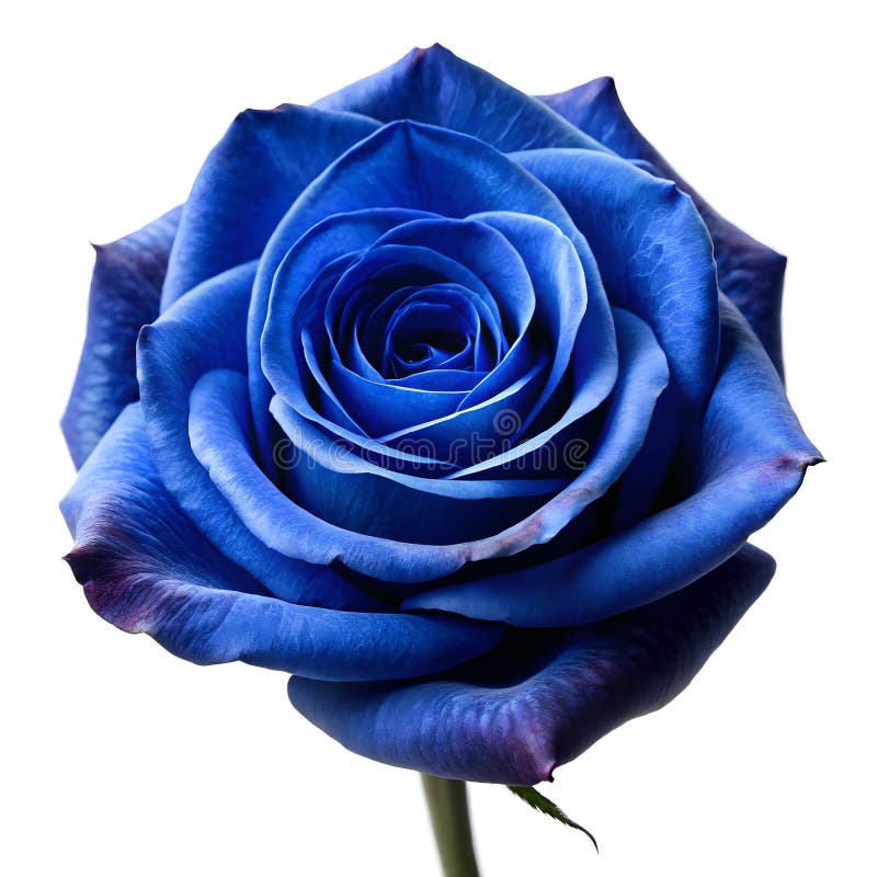 Midnight Blue Rose on White Background Stock Illustration ...
