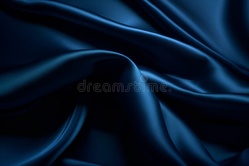 Midnight Blue Satin Drape: Elegance in Texture Stock Illustration ...