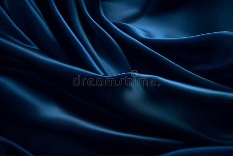 Midnight Blue Silk Drapery: a Study in Texture and Light Stock ...