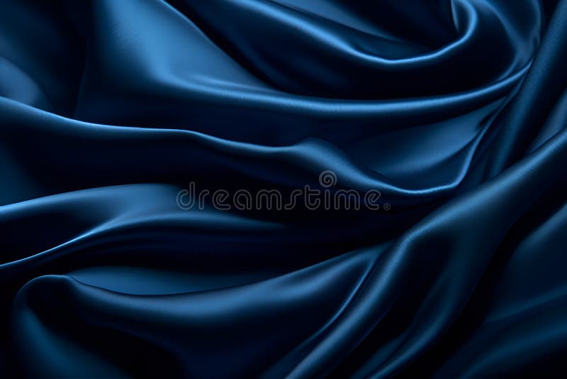 Midnight Blue Silk: a Study in Texture and Drape Stock Illustration ...