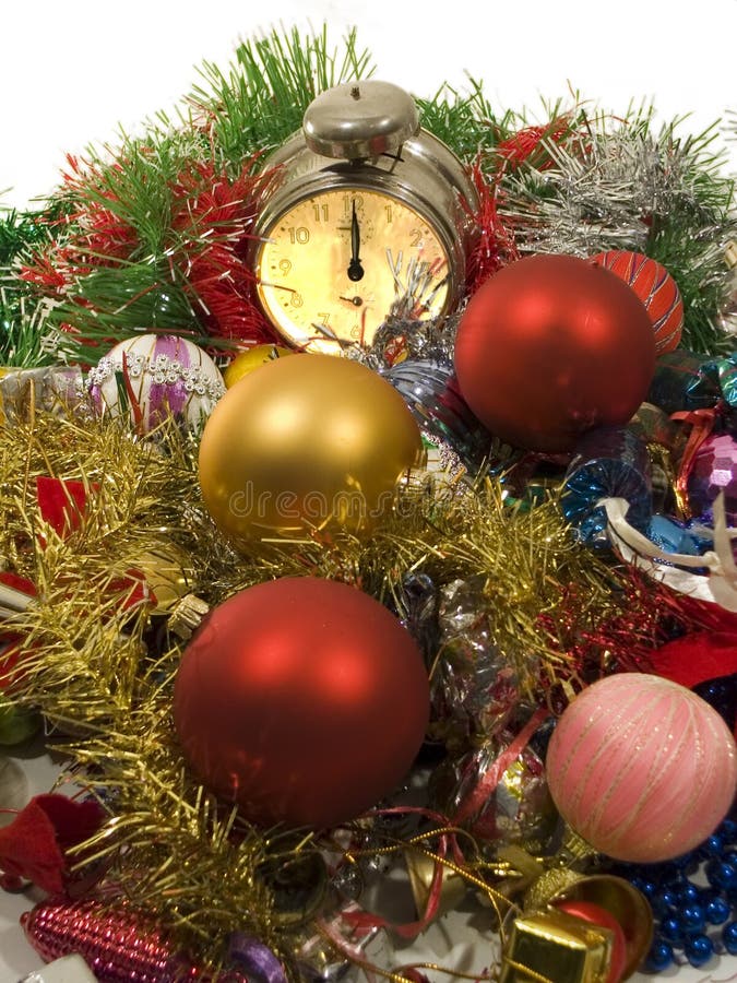 Midnight Clock Close Up stock photo. Image of noon, 12pm - 254800