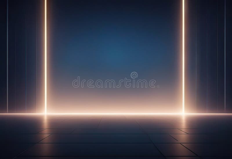 Midnight Dark Blue Coloured Wall Textured Modern Blank Empty Vector ...