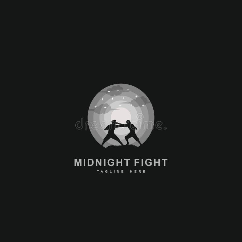 Midnight Fight Logo Design Inspiration Stock Vector - Illustration of ...
