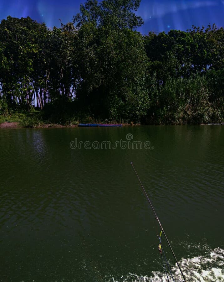 Midnight Fishing Fishook stock image. Image of fishing - 161591829